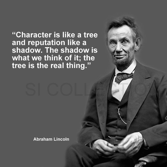 Wall Decor | Abraham Lincoln Character Is Like A Tree And Quote Photo ...